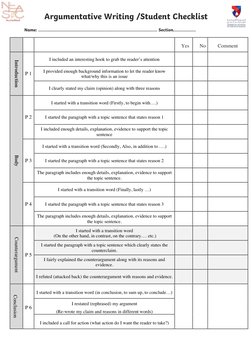 8th Grade Argumentative Essay Guide | PDF | Essays | Reason