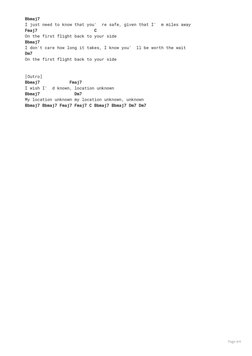 Location Unknown Chords | PDF
