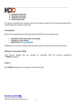 Configuring OKB9 for SAP CO Assignments | PDF