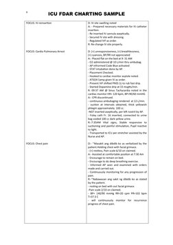 ICU FDAR Charting Samples | PDF | Breathing | Intravenous Therapy