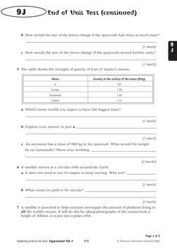 End of Unit Science Test: Gravity & Orbits | PDF | Orbit | Natural ...