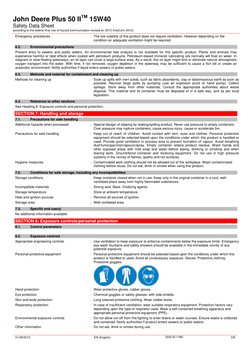 John Deere Plus 50 II 15W40 SDS | PDF