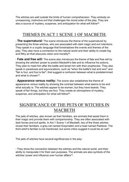 Macbeth Act 1 Scene 1 Analysis | PDF | Macbeth