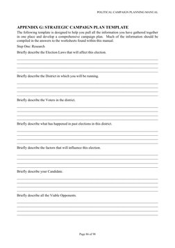 Strategic Political Campaign Plan Template | PDF | Political Campaigns ...