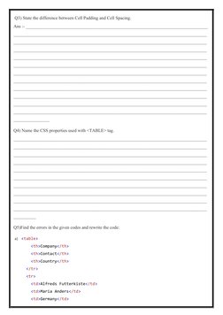 HTML Lists and Tables for Class 7 | PDF | Html Element | Html