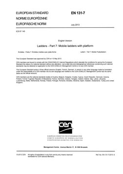 EN 131-7 - 2013 Mobile Ladders | PDF | Ladder