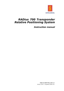 Man Instr RADius 700 Transponder | PDF | Federal Communications ...