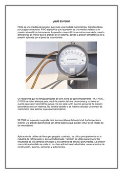 Definición y Aplicaciones de PSI y PSIG | PDF | Presión | Pascal (Unidad)