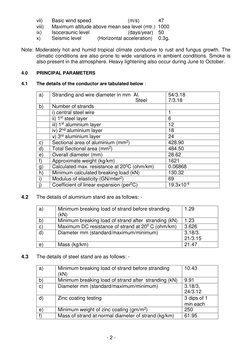 ACSR Zebra Conductor Technical Specification | PDF | Wire | Electrical ...