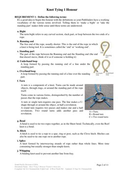 Pathfinder Knot Tying Honor Guide | PDF | Knot | Scoutcraft