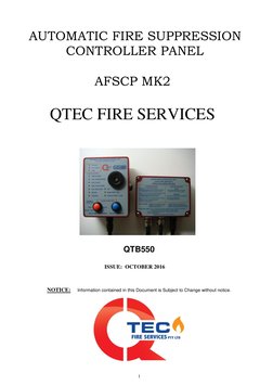 QTEC AFSCP MK2 Fire Suppression Panel | PDF | Electrical Connector ...