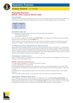 Overview of EN149 Respirator Standards | PDF | Equipment | Safety