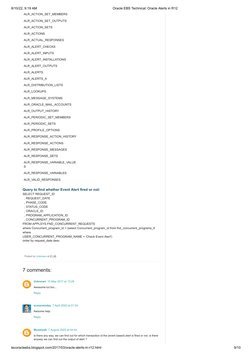 Oracle Alerts Overview in R12 | PDF | Databases | Data Management