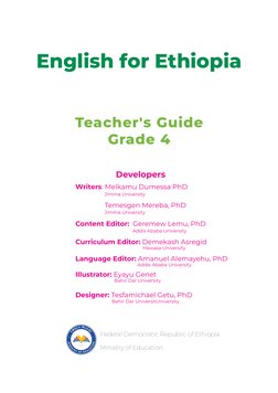 English Grade 4 Teachers Guide Final May 1 Separate Pages 2 | PDF ...