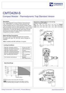 Forbes Marshall CMTD42M-F Steam Trap | PDF | Valve | Steam