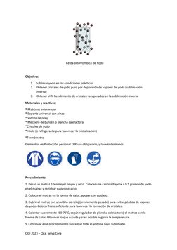 Sublimación del Yodo: Proceso y Experimento | PDF | Yodo | Tiroides