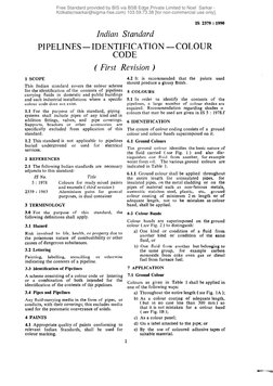 IS 2379:1990 Pipeline Color Coding Standard | PDF | Pipe (Fluid ...