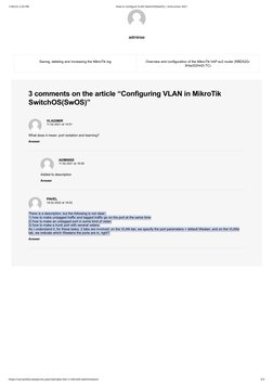 MikroTik SwOS VLAN Configuration Guide | PDF | Network Switch | Virtual ...