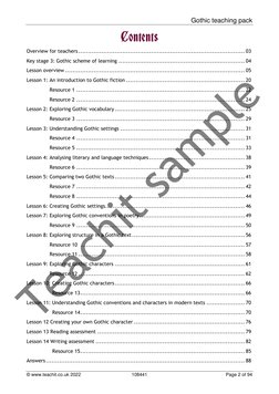 KS3 Gothic Literature Teaching Pack | PDF | Reading Comprehension ...