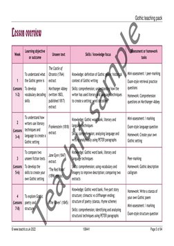 KS3 Gothic Literature Teaching Pack | PDF | Reading Comprehension ...