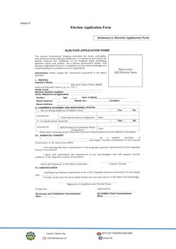 SSLG Election Proposal for Comon HS | PDF