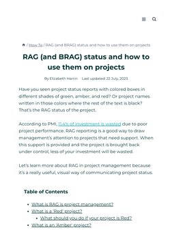 Understanding RAG Status in Projects | PDF | Color | Red