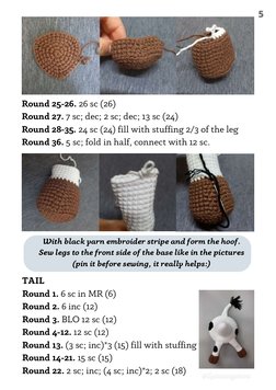 Crochet Cow Stacking Toy Pattern | PDF