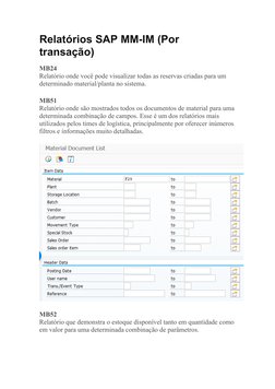 Relatórios de Inventário no SAP MM | PDF | Contabilidade | Business