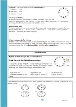 Grade 4 Time Lesson Plan | PDF | Hour | Time