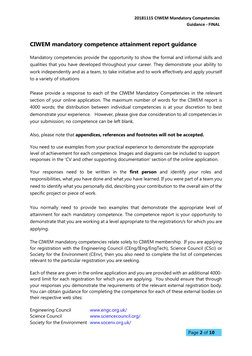 CIWEM Competence Report Guidance | PDF | Sustainability | Quality Assurance