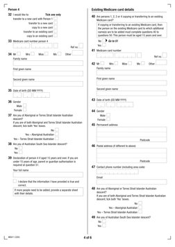 Medicare Card Transfer Application (MS011) | PDF | Identity Document ...