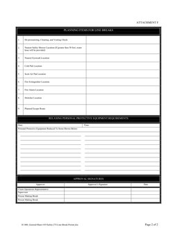 Line Break Safety Permit Template | PDF | Personal Protective Equipment ...