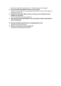 Purple Hibiscus Chapters 10-11 Summary | PDF