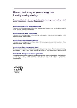 Energy Usage Tracking Spreadsheet | PDF | Performance Indicator | Worksheet