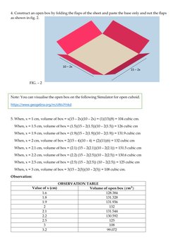 Maximize Volume of Open Box Activity | PDF | Volume