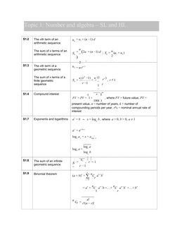 IB Math AA Formula Booklet SL/HL | PDF | Area | Mathematics