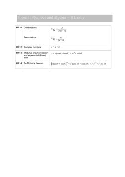 IB Math AA Formula Booklet SL/HL | PDF | Area | Mathematics