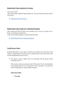 Pokémon Radical Red Beginner's Guide | PDF | Gaming | Video Games