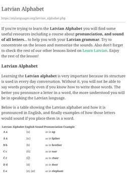 Latvian Alphabet and Pronunciation Guide | PDF | Alphabet | Linguistics