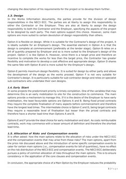 NEC3 ECC Main and Secondary Options Explained | PDF | Employment ...