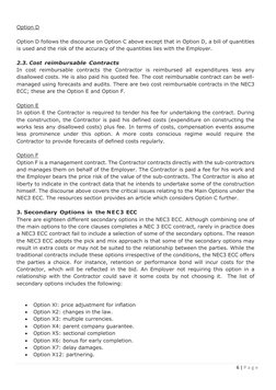 NEC3 ECC Main and Secondary Options Explained | PDF | Employment ...