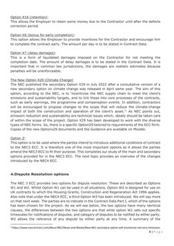 NEC3 ECC Main and Secondary Options Explained | PDF | Employment ...