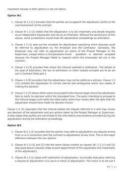NEC3 ECC Main and Secondary Options Explained | PDF | Employment ...