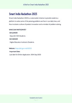 Smart India Hackathon 2023 Problem Statements | PDF | Business | Technology & Engineering