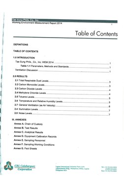 Sample WEM - Work - Environment - Measurement - Report | PDF