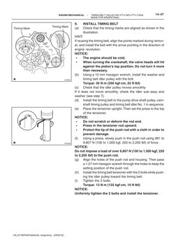 1KD/2KD Timing Belt Installation Guide | PDF
