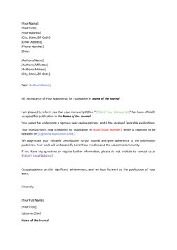Manuscript Acceptance Notification | PDF