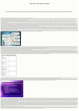 Choice Theory & Reality Therapy Worksheets | PDF | Career & Growth ...