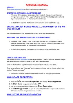 AppSheet User Manual Guide | PDF | Menu (Computing) | Google Play