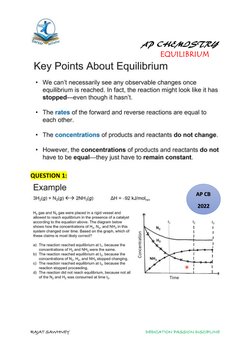 AP Chemistry Unit 7: Equilibrium Guide | PDF | Chemical Equilibrium ...